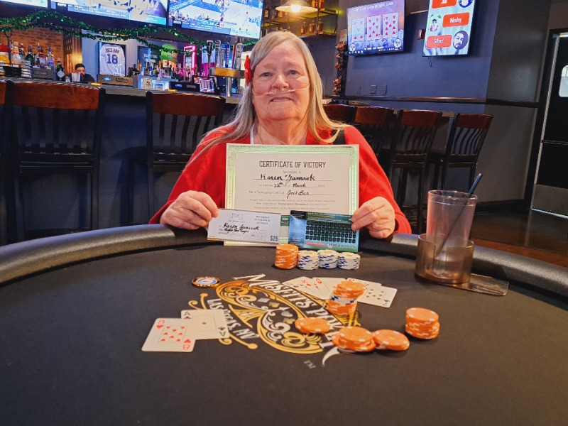 Karen Zamrok Wins at Joe's Bar | Free Poker Network(FPN)