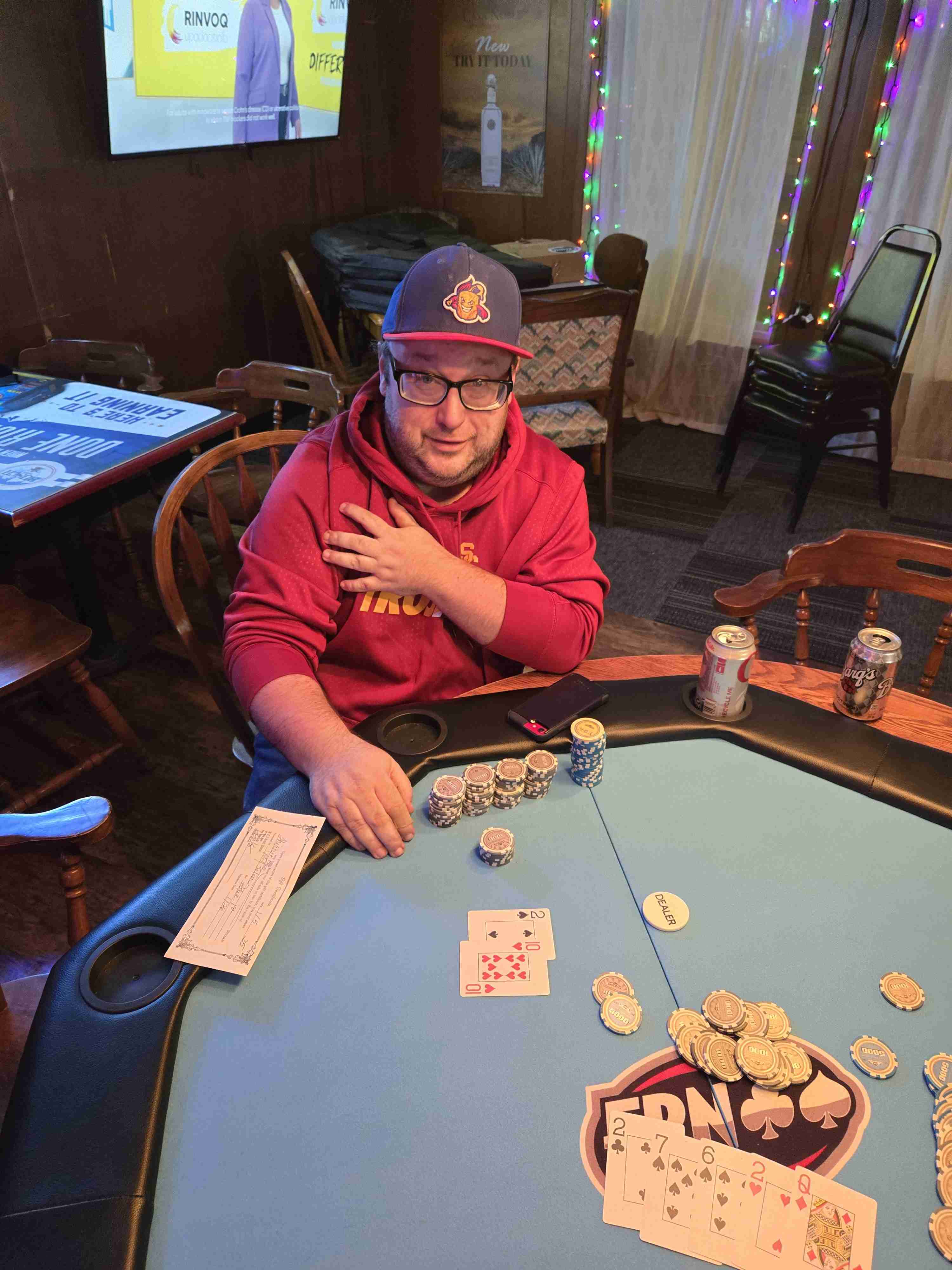 Tyler Kranz Wins at M & J Brand Saloon | Free Poker Network(FPN)