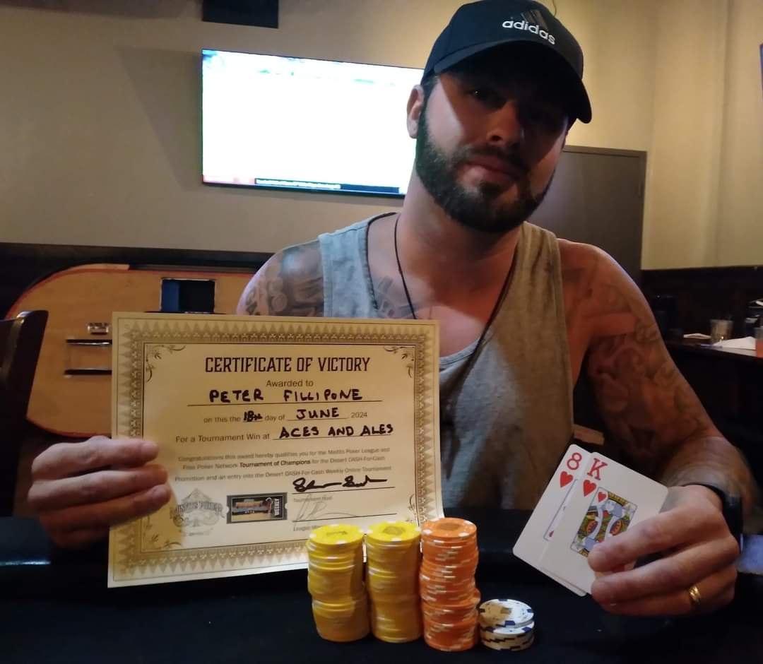 Misfits Poker League: First Win for Peter Filippone at Aces & Ales ...