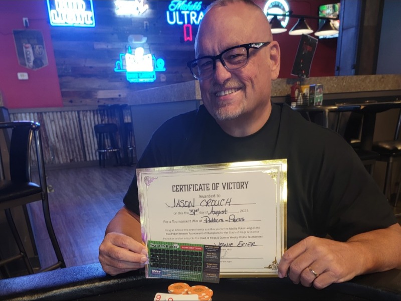 Jason Crouch Wins at Putter's Bar and Grill - Pecos | Free Poker ...