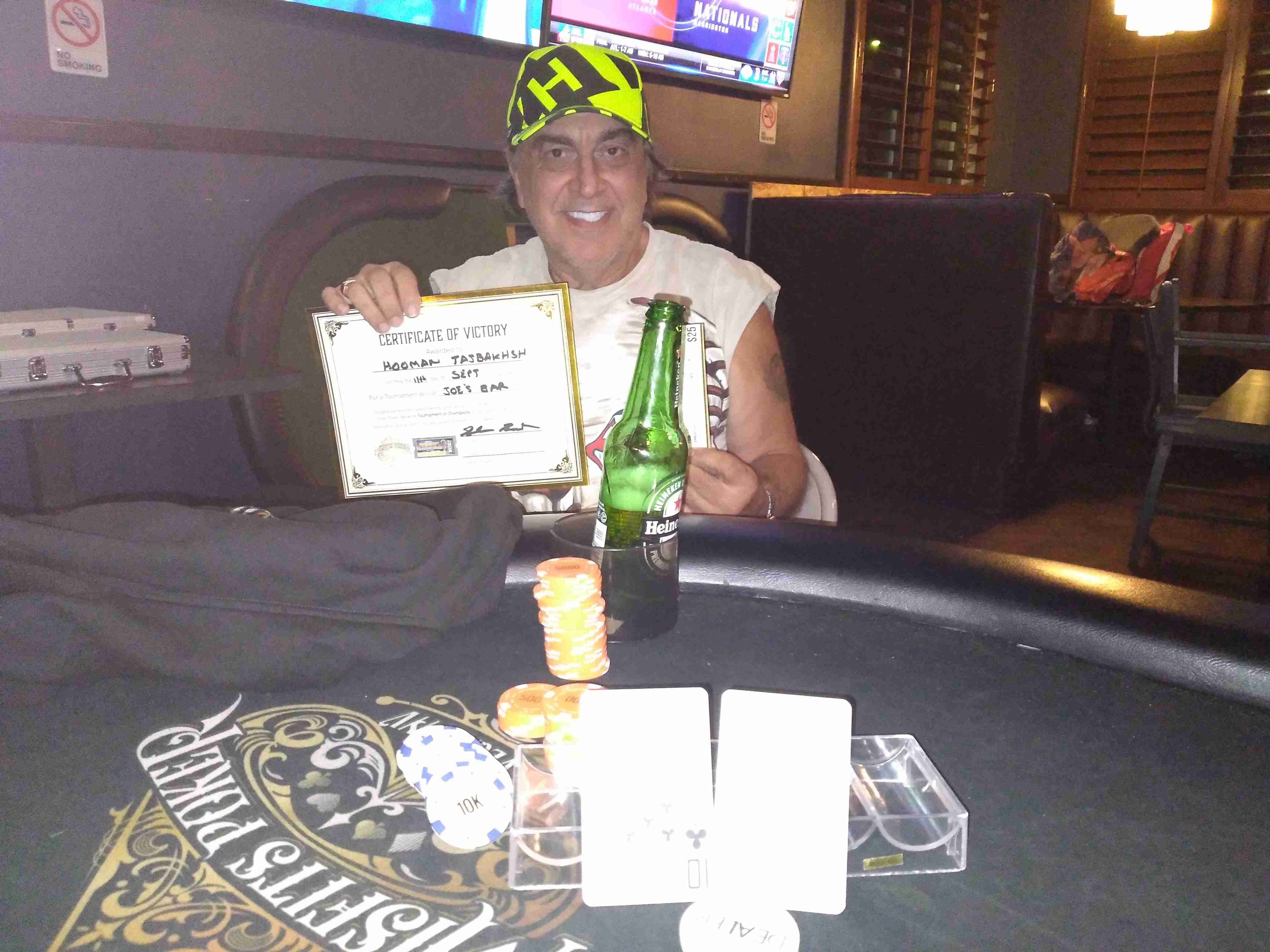 Hooman Tajbakhsh Wins at Joe's Bar | Free Poker Network(FPN)