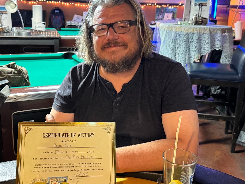 Ryan Burr Wins at The Plate Bar & Grill | Free Poker Network(FPN)