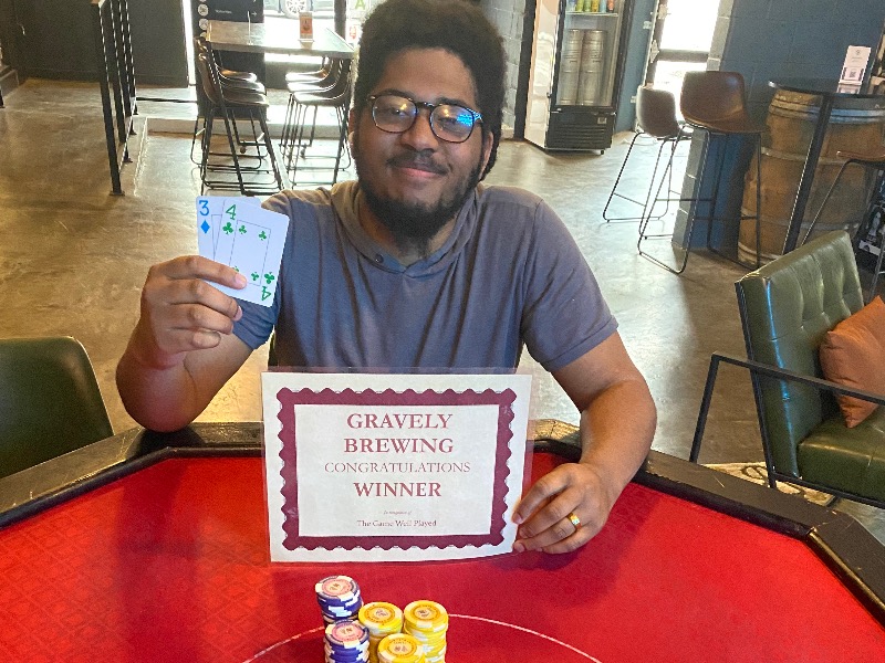 Elijah Collins Wins at Gravely Brewing Co | Free Poker Network(FPN)
