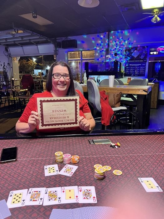 Erin Mainous Wins at Mercurio's Music & Restobar | Free Poker Network(FPN)