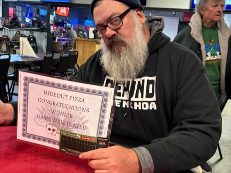 Rob Baker Wins at Hideout Pizzaria | Free Poker Network(FPN)